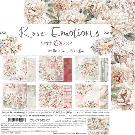 Rose Emotions 8x8 Inch Paper Set (CC-C73-RE-07) – Le comptoir créatif ...